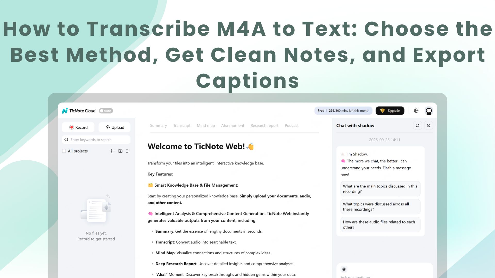 How to Transcribe M4A to Text: Choose the Best Method, Get Clean Notes ...